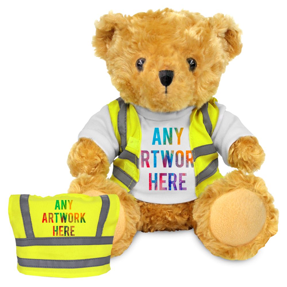 Monarch Print Ltd | 19cm Victoria Bear with Hi-Vis vest